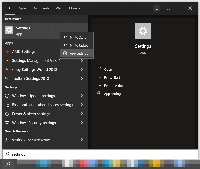 How to Reset the Settings App in Windows 10