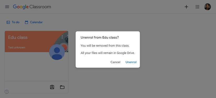 How to Leave a Google Classroom