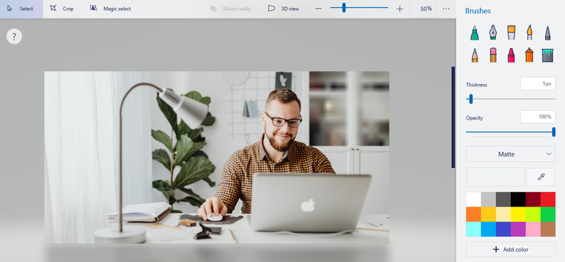 How to Blur an Image in Paint 3D With the Select Tool