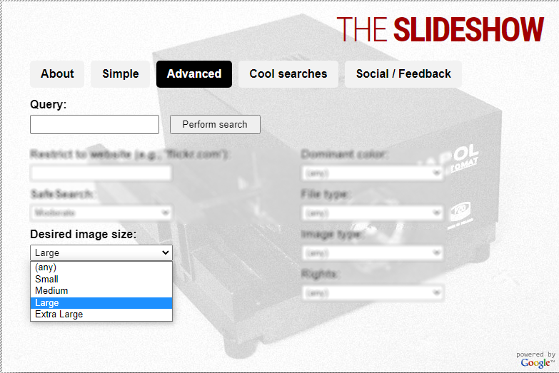 How to View Google Image Search Results as a Slideshow With The SlideShow