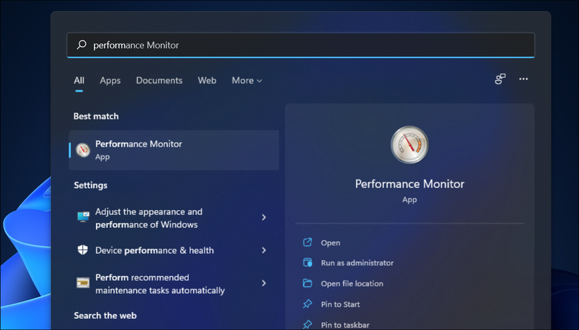 How to Open the Windows 11 Performance Monitor