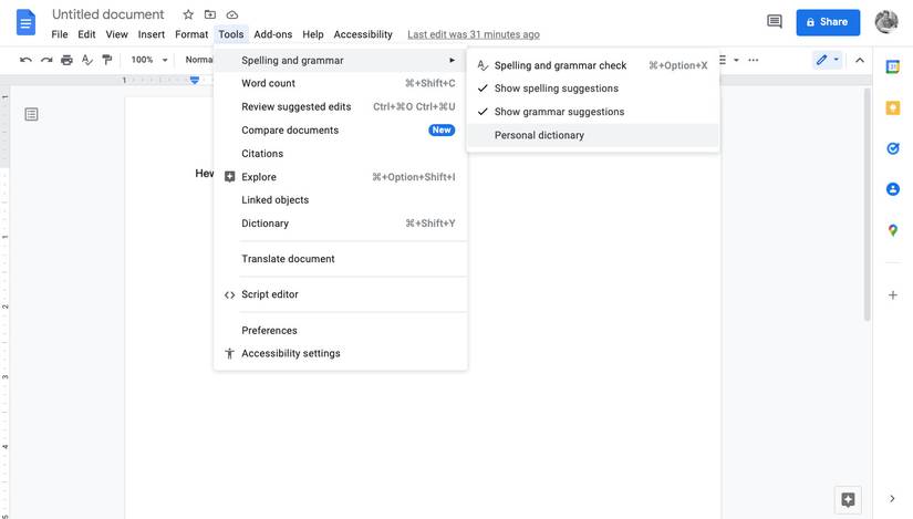 How to Add & Remove Words From Your Google Docs Dictionary