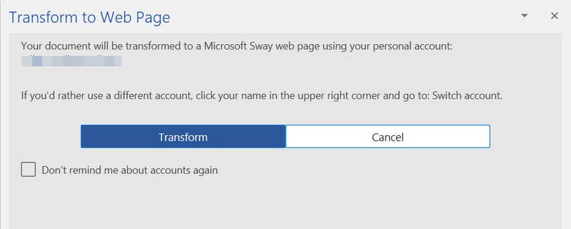 How to Transform Word Into a Microsoft Sway Webpage