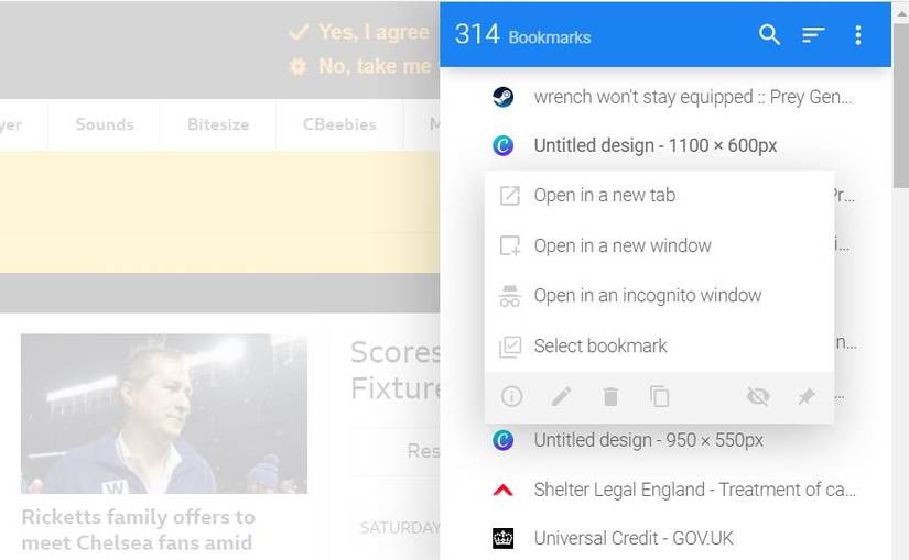 How to Add a Bookmark Sidebar to Google Chrome
