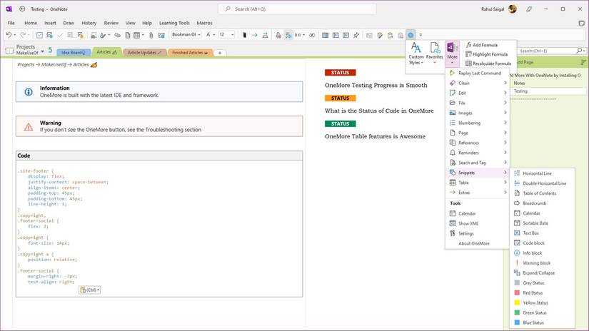 How to Increase the Functionality of OneNote With OneMore Add-In