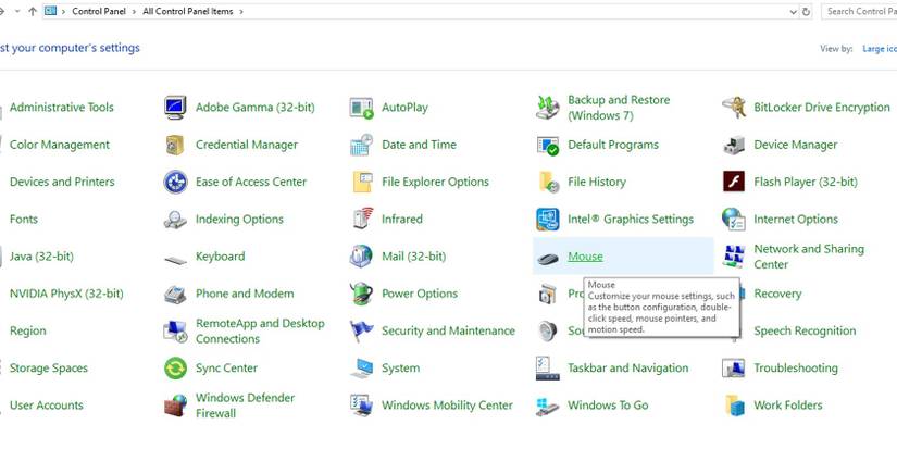 How to Enable or Disable Mouse Pointer Shadow in Windows 10
