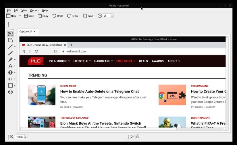 How to Use ksnip to Capture and Annotate Screenshots on Linux