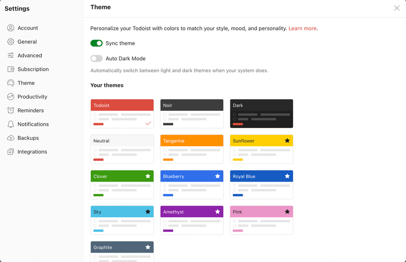 How to Change Your Todoist Theme Color