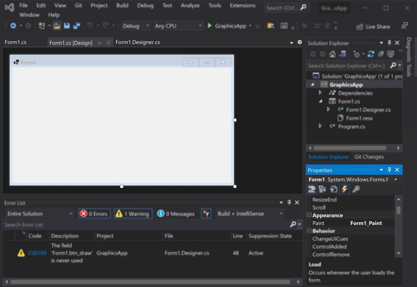 How to Add Graphics to a C# Windows Form Application