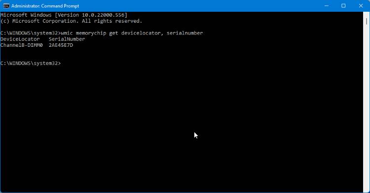 How to Find Your RAM Serial Number Using the Command Prompt on Windows