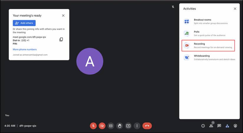 How to Record a Google Meet