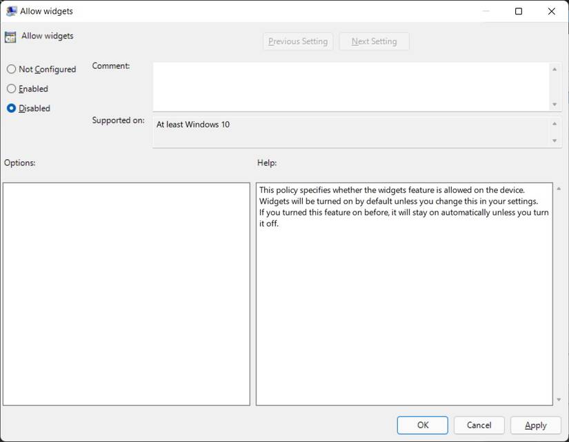 How to Disable Widgets in Windows 11