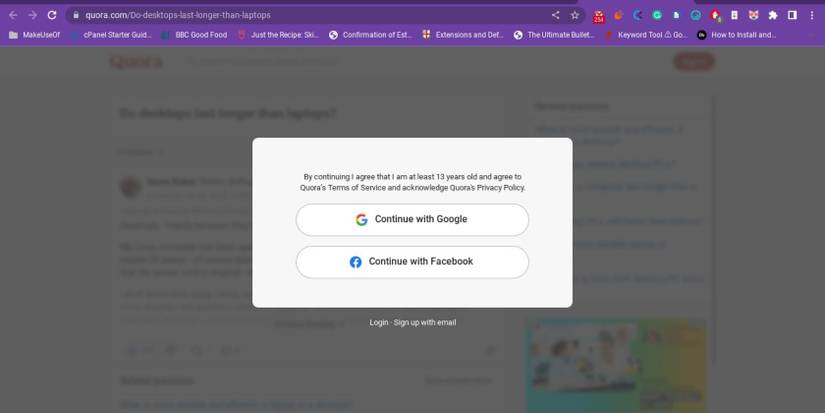 How to Read Quora Answers Without Logging In