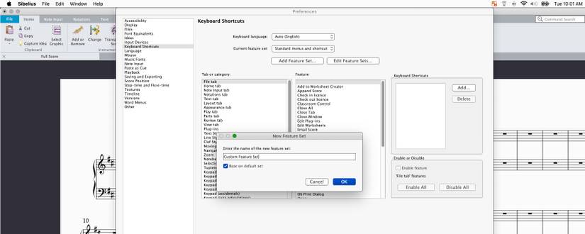How to Create Your Own Keyboard Shortcuts in Sibelius