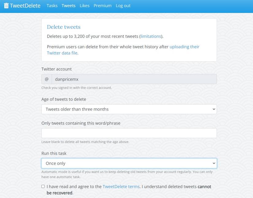 How to Delete Your Tweets Using TweetDelete