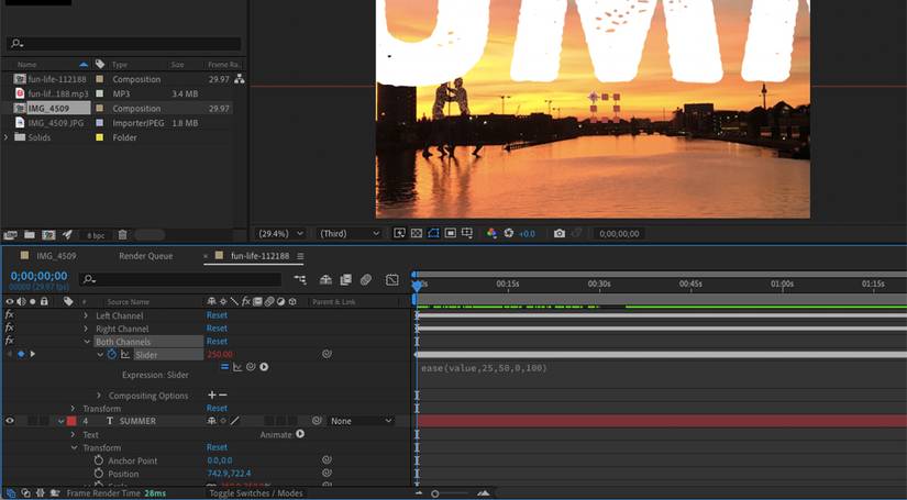 How to Make Visual Elements React to Audio In After Effects
