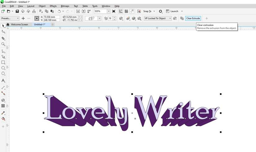 How to Create 3D Text in CorelDRAW