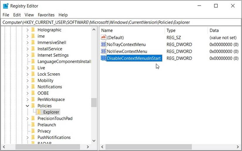 How to Enable or Disable Context Menus on Windows