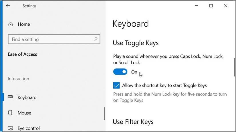 4 Ways to Turn On or Turn Off Keyboard Sounds on Windows 10