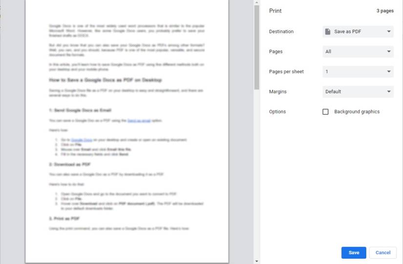 How to Save Google Docs as PDF on Desktop and Mobile