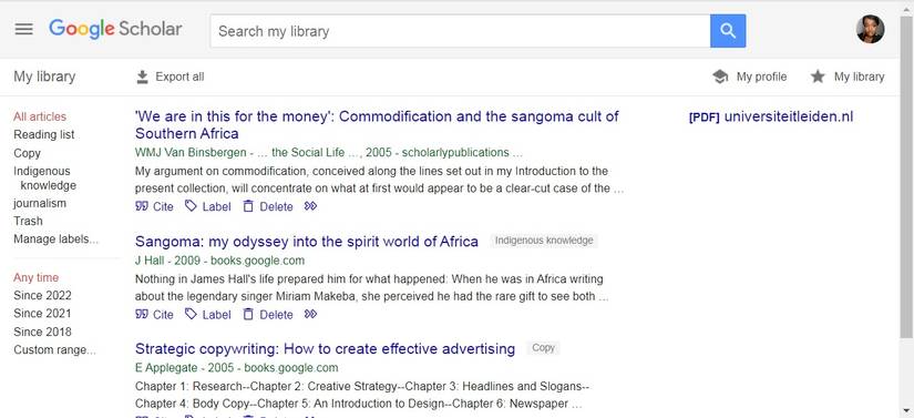 How to Create a Library in Google Scholar