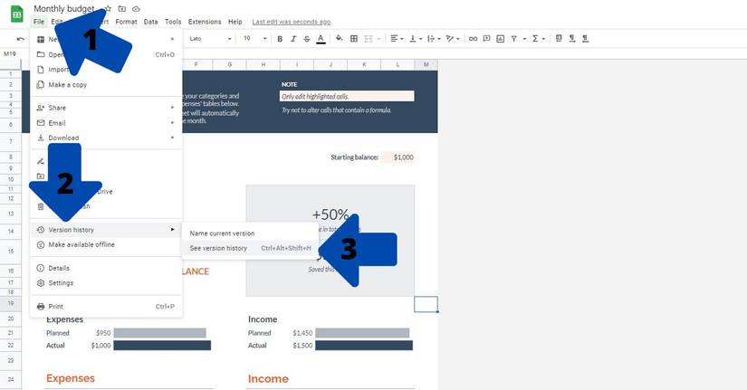 How to View, Edit, & Delete Version History in Google Sheets