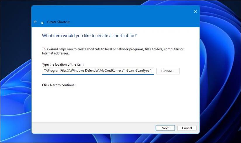 How to Set Up Windows Security Scan Shortcuts in Windows 11