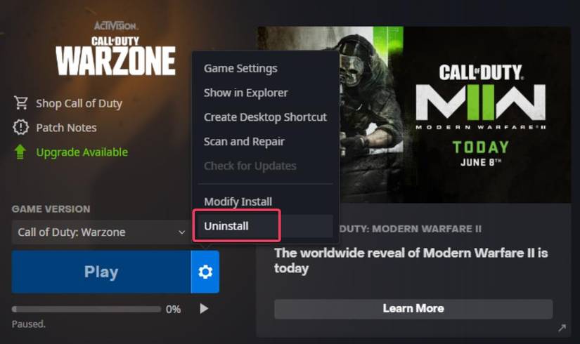 How to Fix Call of Duty: Warzone's Dev Error 6068 on Windows