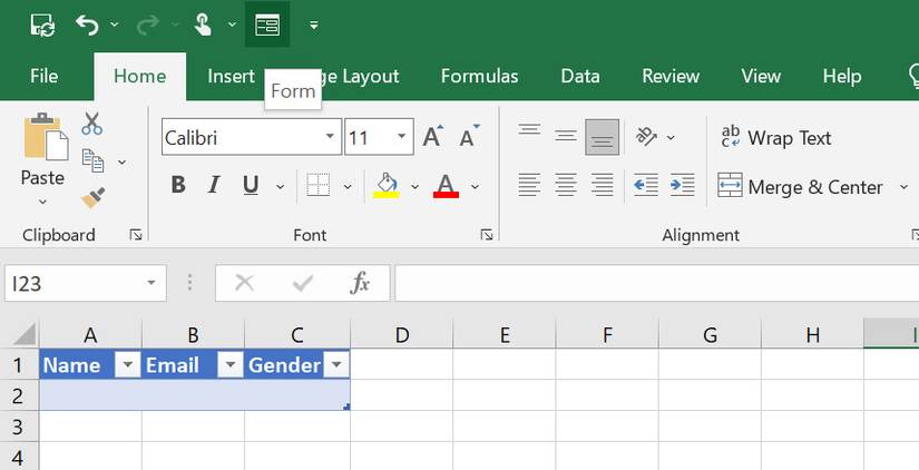 How to Create a Data Entry Form in Excel