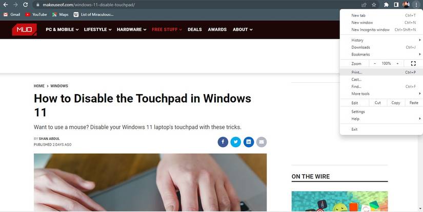 How to Print a Webpage in Chrome on Desktop and Mobile