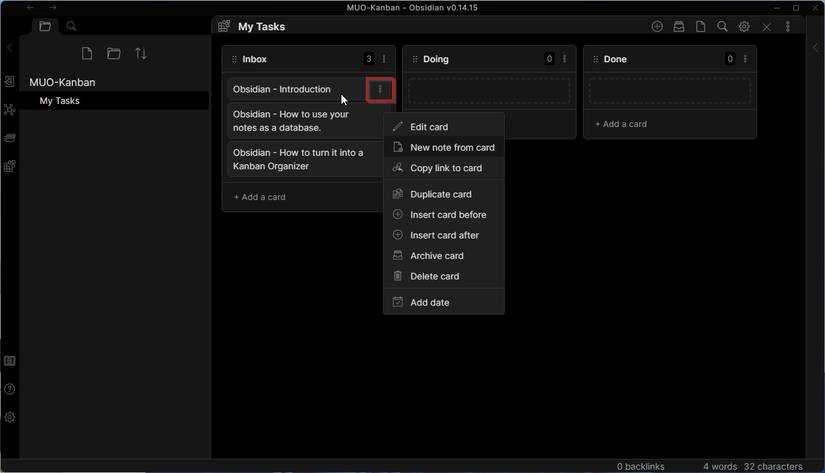 How to Turn Obsidian Into a Personal Kanban Organizer