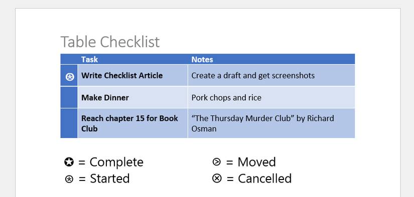 How to Make a Checklist in Microsoft Word