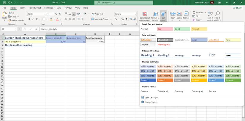How to Use Themes and Styles in Excel