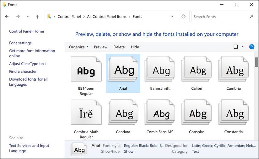 How to Customize Fonts in Windows 11