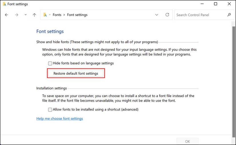 How to Customize Fonts in Windows 11