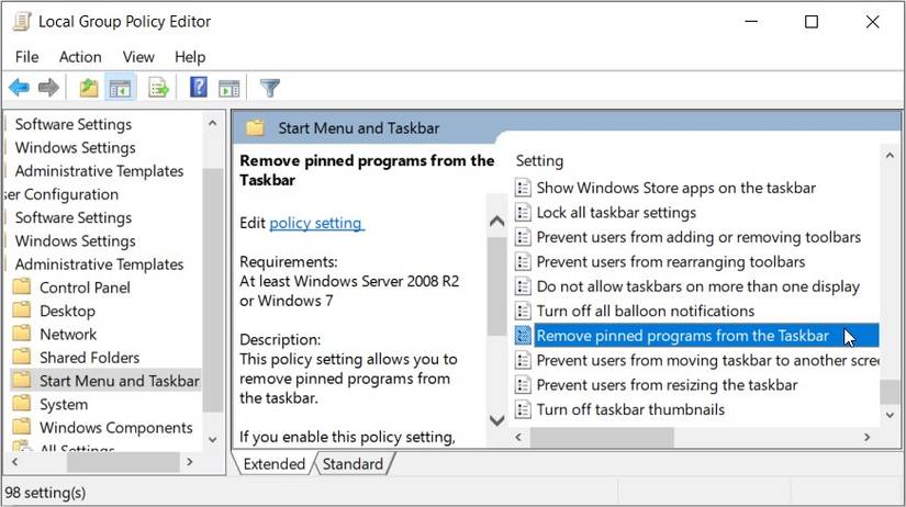 How to Prevent Others From Pinning or Unpinning Apps From the Windows ...