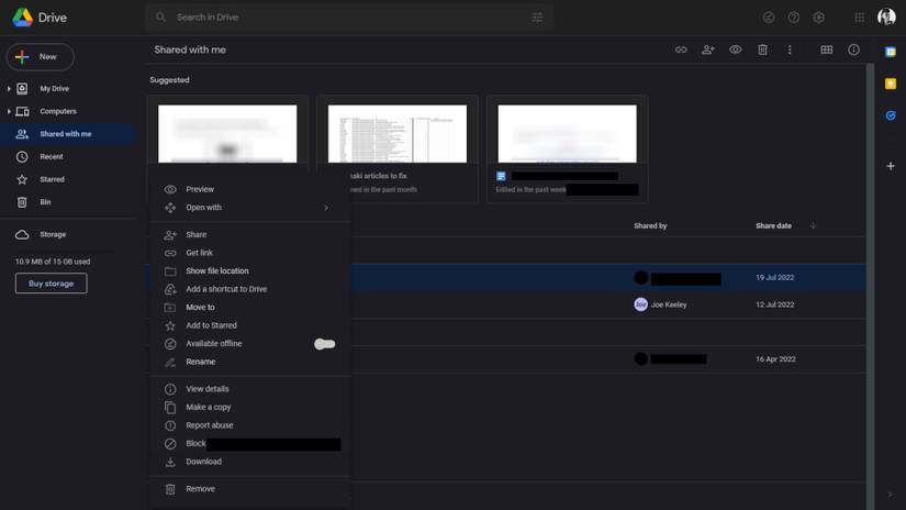 How to Manage "Files Shared With Me" on Google Drive