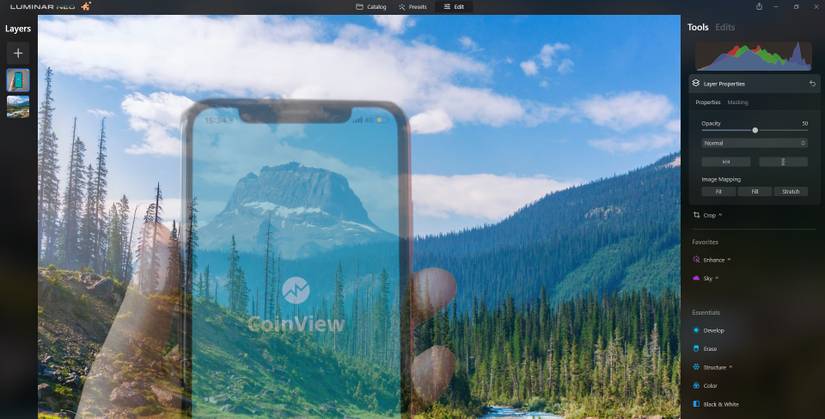 How to Create a Transparent Phone Effect in Luminar Neo