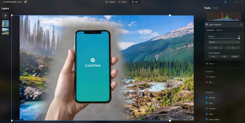 How to Create a Transparent Phone Effect in Luminar Neo