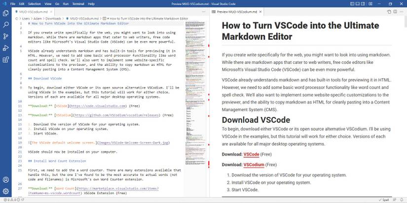 How to Turn VSCode Into the Ultimate Markdown Editor