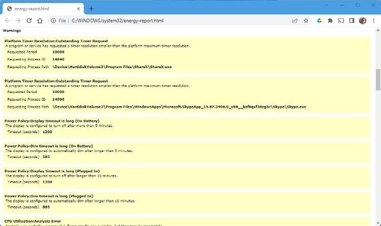 How to Generate and Analyze an Energy Report in Windows