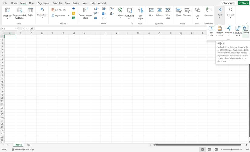 How to Insert a PDF in Excel