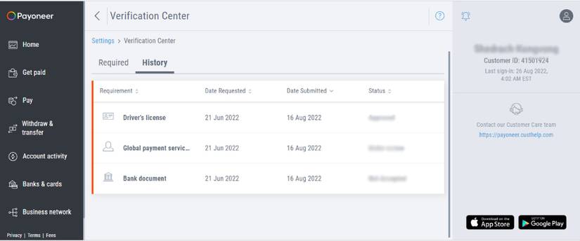 How to Receive Payments Through Payoneer