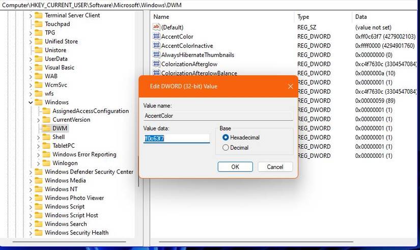 How to Set Colors for Active and Inactive Title Bars in Windows 11