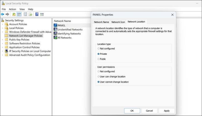 How to Set the Network Profile Type to Public or Private on Windows