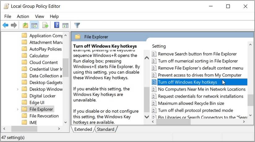 How to Disable Keyboard Shortcuts and Hotkeys on Windows 10