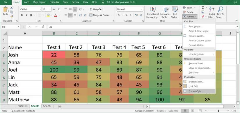 How to Create a Heat Map in Excel
