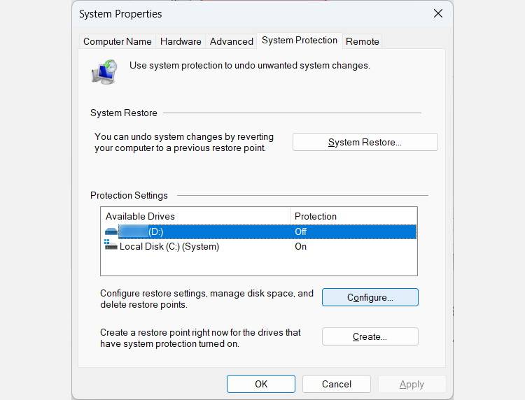 How to Turn On System Protection for Drives on Windows 11