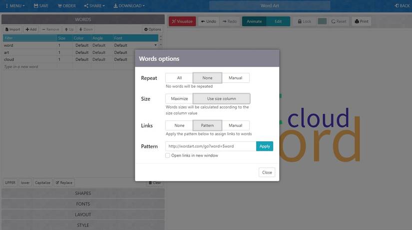 word cloud in ms forms