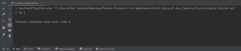 Build a Python Program to Fetch Data About Any Country